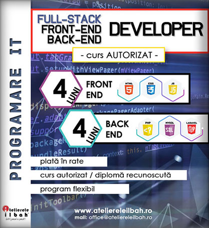 Curs Programare IT | Full-Stack Developer: Front-End & Back-End